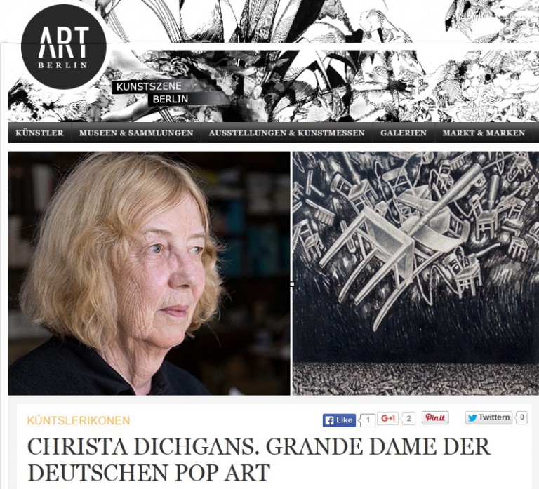 Christa Dichgans – Grande Dame der Deutschen Pop Art – Köppe Contemporary
